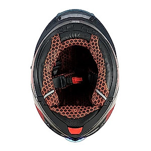 Orthrus Modular LED Full Face Motorcycle Helmet - DOT Approved, Flip-Up Dual Visor Design for Motorbikes, Street Bikes, Mopeds, Racing, Commuting - Unisex Adult