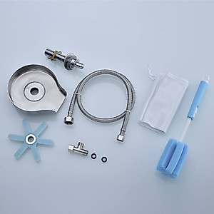 RANDOM Metal Kitchen Sink Glass Rinser,Faucet Glass Rinser for Kitchen Sinks,Bottle Washer,Kitchen Sink Accessories,Stainless Steel,Brush Nickel.