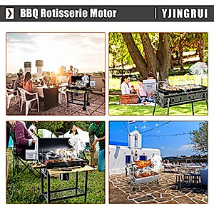 YJINGRUI Grill Rotisserie Motor BBQ Rotisserie Motor 90LB/40KG 15W Electric Motor for Pig Goat Chicken Rotisserie Roaster (110V)