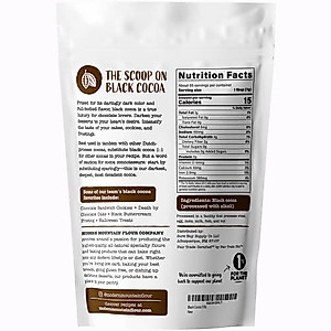 Black Cocoa Powder (1 lb) Bake the Darkest Chocolate Baked Goods, Achieve Rich Chocolate Flavor, All-Natural Substitute for Black Food Coloring, Dutch Processed Cocoa Powder, Fair Trade Certified, Unsweetened, Extra Dark