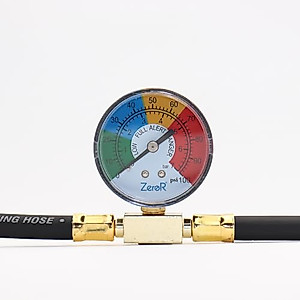 ZeroR Performance Boost Kit for R1234YF Refrigerant AC Systems | 24" Charging Hose with Gauge | 3 Cans