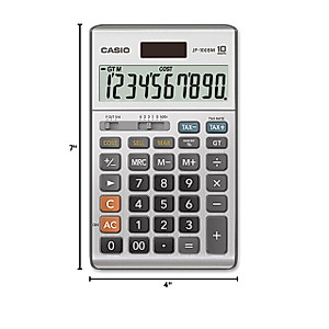 Casio Inc. JF-100BM Standard Function Calculator,Multicolor