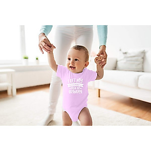 I Get My Awesomeness From My Grandpa - Funny Baby Essentials Bodysuit - Newborn Baby Boy Clothes (6 Months, Pink)