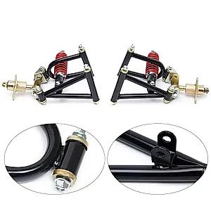 1 Set Front Suspension Swing Arm Assembly Upper/Lower Swingarm Front Suspension Arm Assembly for Quad Bike Buggy Go Kart