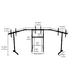 Next Level Racing Free Standing Triple Monitor Stand (NLR-A010)