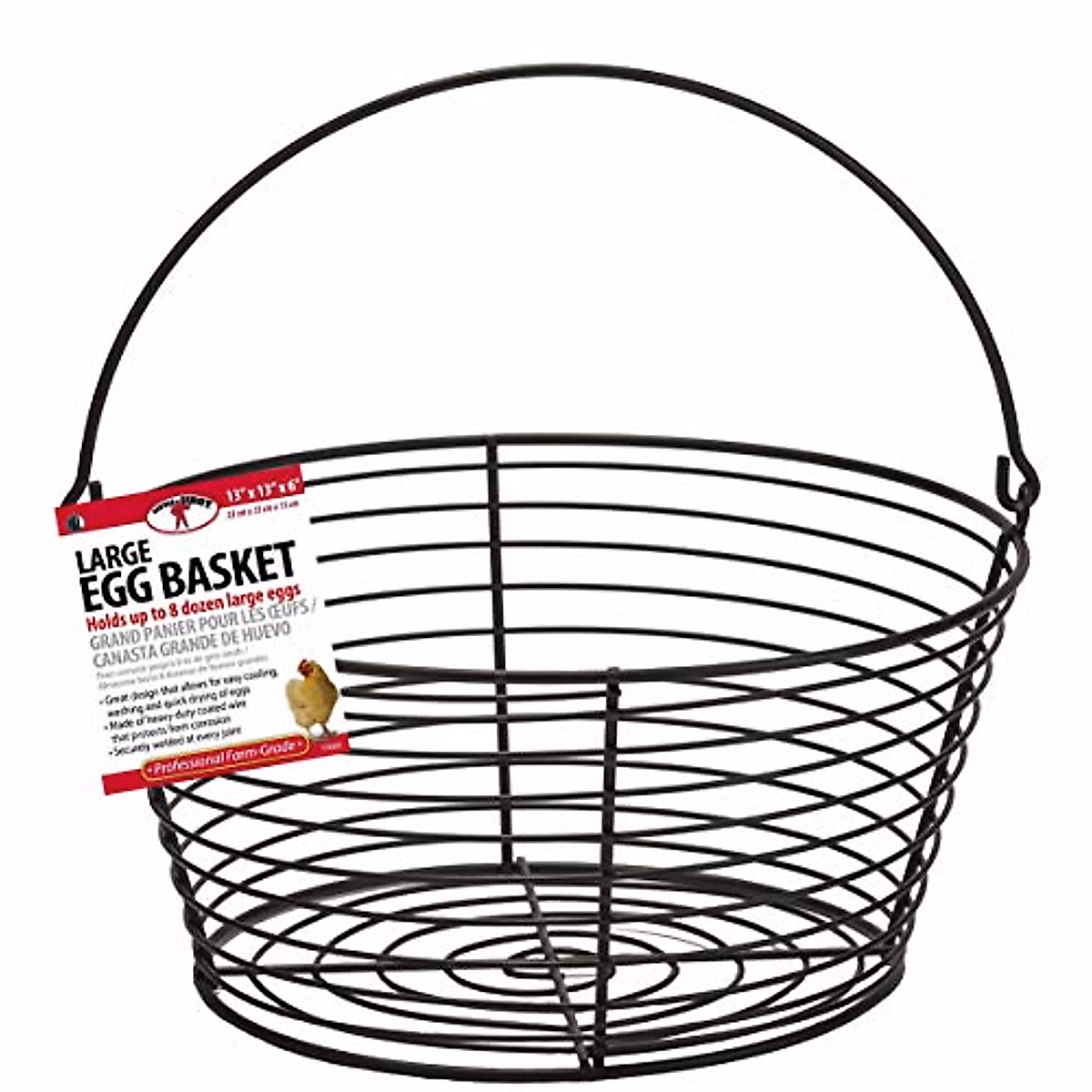 Little Giant Large Egg Basket Basket for Carrying and Collecting Chicken Eggs (Item No. EB13)