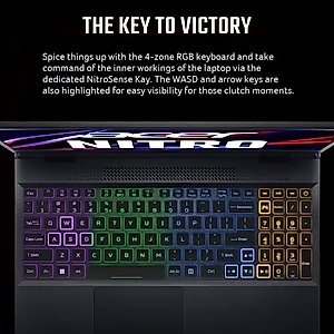 Acer Nitro 5 AN515-58-7583 Gaming Laptop | Intel Core i7-12700H | NVIDIA GeForce RTX 3070 Ti Laptop GPU | 15.6" QHD 165Hz 3ms IPS Display | 16GB DDR4 | 2TB SSD in RAID 0 | Killer WiFi 6 | RGB Keyboard