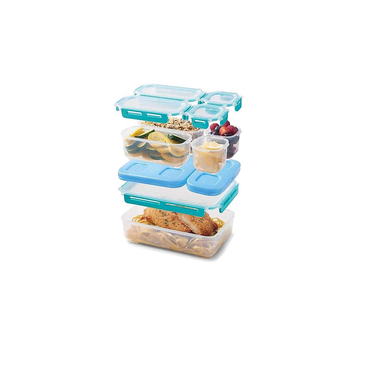 Rubbermaid LunchBlox Leak-Proof Entree Lunch Container Kit, Large, Blue