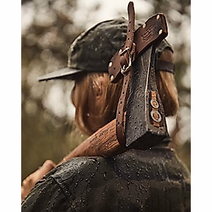 Helko Werk Helko Werk Leather Axe Sheath (Medium) - Genuine Leather Sheath for Axes and Hatchets Leather and Hatchet Cover and Axe Cover (Medium)