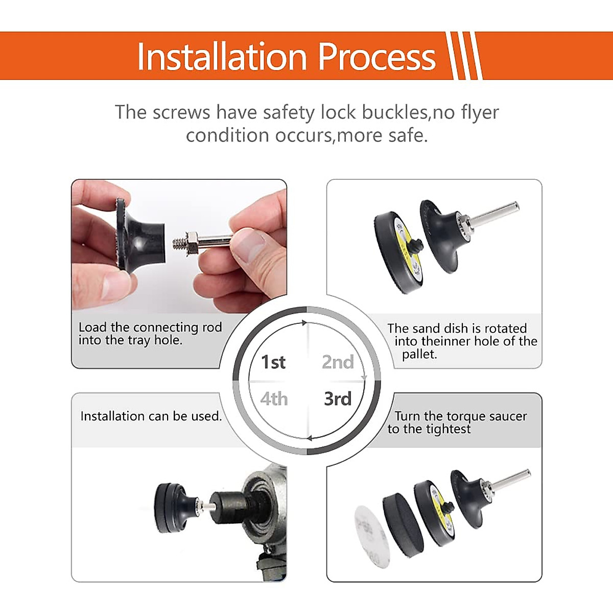 Tshya 270Pack 2inch Sanding Discs Pad Variety Kit for Drill Grinder Rotary Tools Die Grinder Accessories with 1/8"&1/4" Shank Backer Plate, Sanding Pads Includes 36-3000 Grit