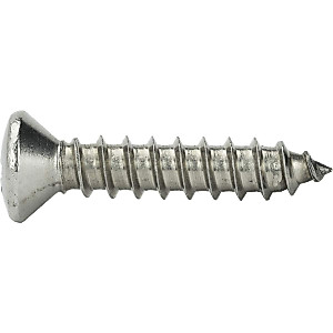 #10 x 1-3/4 Self Tapping Sheet Metal Screws Oval Head Stainless Steel Qty 50