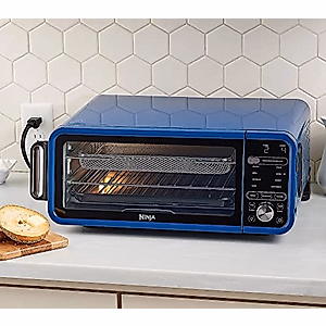 Ninja SP101 Foodi 8-in-1 Air Fry Large Toaster Oven Flip-Away for Storage Dehydrate Keep Warm 1800w XL Capacity (Renewed) NAVI BLUE