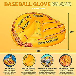 Swimline Giant Inflatable Baseball Glove Pool Float , Brown