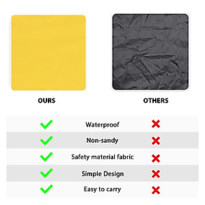 Antetek Beach Blanket, 79''×83'' Picnic Blankets Waterproof Sandproof for 4-7 Adults, Oversized Lightweight Beach Mat, Portable Picnic Mat, SandProof Mat for Travel, Camping, Hiking