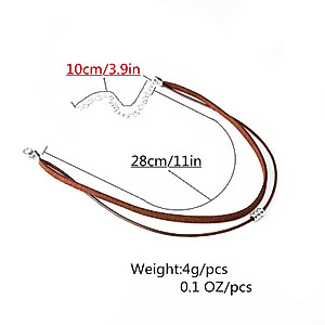 Allereyae Boho Layered Suede Necklace Brown Velvet Choker Necklace Gothic Leather Necklace Silver Beaded Chain Necklace Retro Necklace Jewelry for Women and Girls Gifts (Brown)