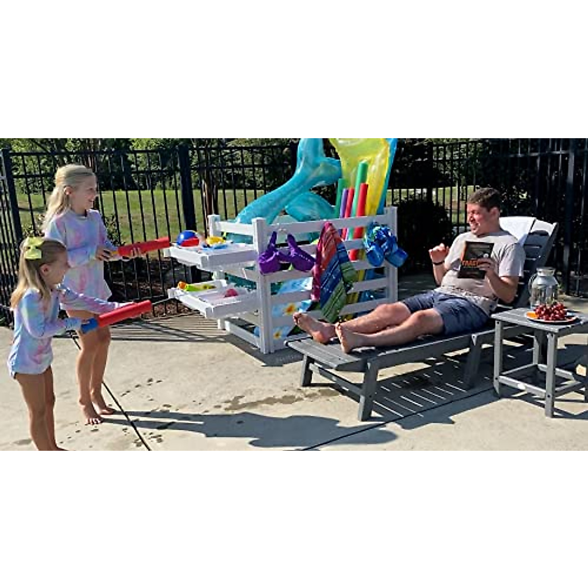 Zippity Outdoor Products ZP19061 36" W x 64" L x 38" H Zippity Poolside Deckbox Storage Organizer