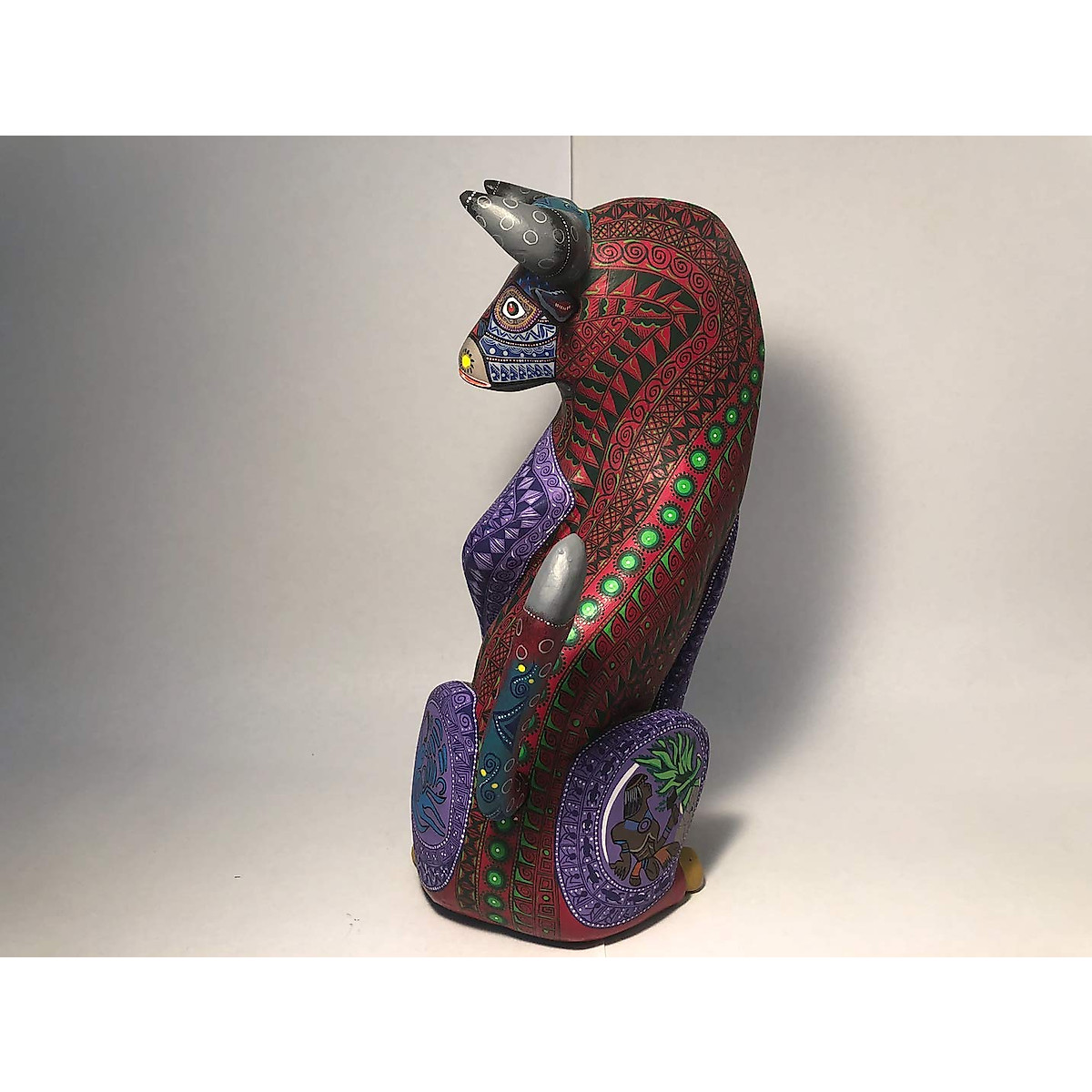 EL Toro Rojo handcrafted Oaxacan Alebrije, wood carving