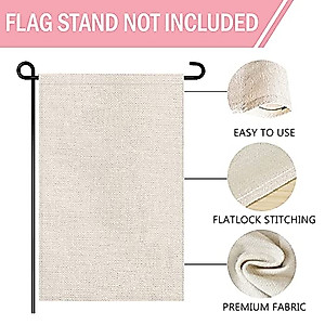 Furiaz Home Decorative Hello Easter Bunny Small Garden Flag, Spring Rabbit Yard Outdoor Decoration Rose Flowers Sign, Holiday Floral Burlap Seasonal Outside Decor Double Sided 12 x 18