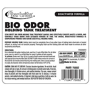 STAR BRITE Bio Odor Holding Tank Treatment - 32 OZ (075032) , Green