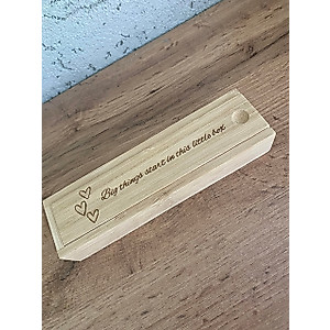 Pregnancy Test Keepsake Box for Baby Announcement to Partner Wooden Baby Keepsake Box