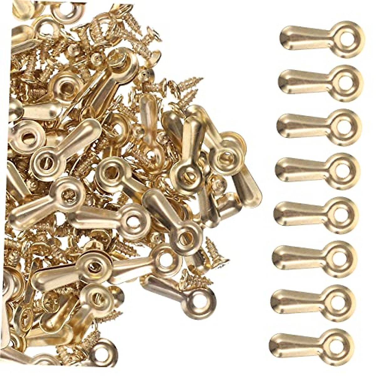 160pcs Photo Frame Turnbuckle Sawtooth Hangers Picture Clips Floater Frames Arts and Crafts Kit Picture Frame Hardware Backing Clips Metal Photo Frame Buckle to Rotate Repair