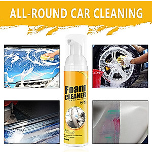 Car Foam Cleaner, Car Magic Foam Cleaner, Foam Cleaner All Purpose, Multi purpose Foam Cleaner for Car Detailing, Stain-Removing Foam Cleaner for Car Seats and Upholstery - 100 ml