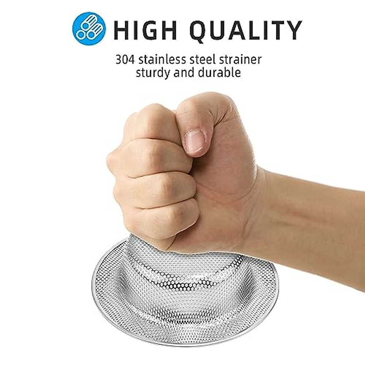 haodex 2PCS Stainless Steel Kitchen Sink Strainer,4.33" Diameter