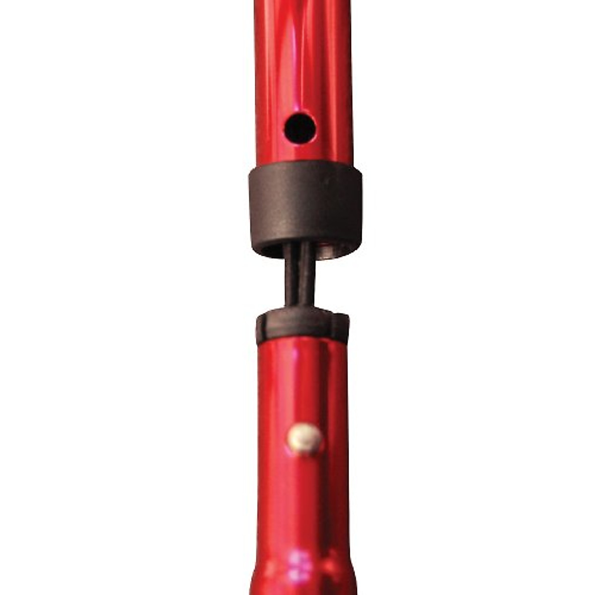 Drive Medical Deluxe Portable Folding Travel Walker with 5" Wheels and Fold up Legs, Red