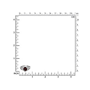 Silvershake 2.05ct. 9X7mm Natural Oval Shape Garnet and White Topaz 925 Sterling Silver Engagement Ring Size 10