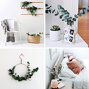 ROXXY GREEN DECOR - Artificial Eucalyptus Garland (7pcs 42Ft) - Greenery Bulk Vines Faux Silver Dollar Eucalyptus Leaves Strands for Wedding, Party, Garden, Home and Wall Decoration