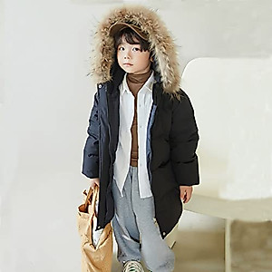 Big Girls Ski Jacket Toddler Baby Kids Girls Sweater Coat Winter Thick Warm Button Warm Dress Coat (F-Black, 2-3 Years)