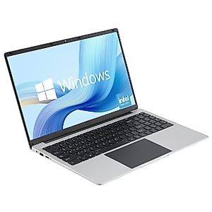 KBJPADS 15.6 Inch Laptop Computer,Intel CeleronJ4105 Processor, 6GB DDR4, 256GB SSD Storage, FHD IPS Screen(1920 * 1200) ，Quad Core Windows 10 Laptop,Thin & Light Laptop 4000mAh Battery 2.4G/5G WiFi
