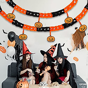 Halloween Pumpkin Garland - 10 Feet, 2 Pieces | Halloween Banner for Mantle | Halloween Garland, Halloween Birthday Party Decorations | I Smell Kids Halloween Decorations | Halloween Party Decorations