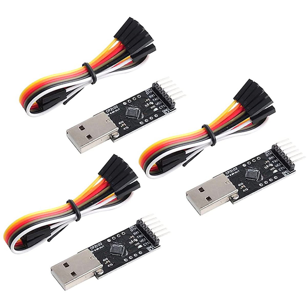 DIYmall 3PCS CP2102 USB to TTL Serial Module with DTR Pin, Converter Adapter STC Downloader Module for Arduino, ESP32-cam, GSM Relay, Pro Mini, Nextion Display, Beitian GPS