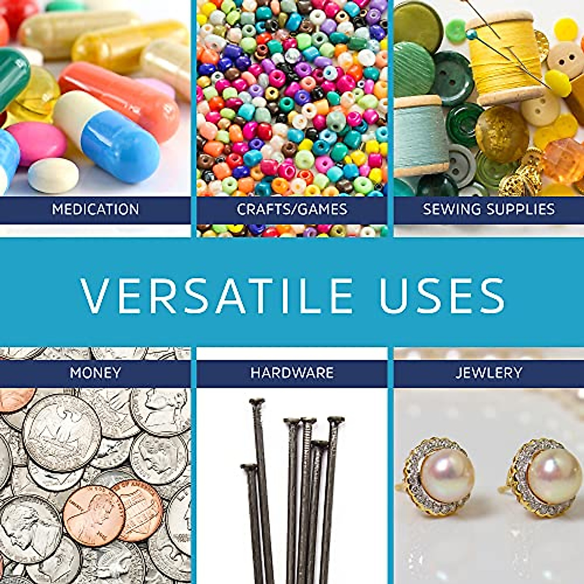 GPI Pack of 100-1" x 1" 2.5 mil Thick, Clear Plastic Jewelry Zip Bags, RECLOSABLE Strong Poly Baggies with Resealable Zip Top Lock for Pills, Meds, Jewelry, Travel, Storage, Packaging & Shipping.