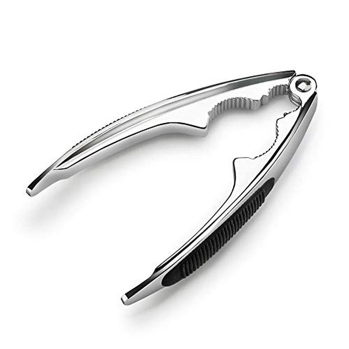 New Star Foodservice 27969 Die Cast Zinc Alloy Lobster Nutcracker Seafood Cracker with Soft Rubber Grips, 6", Silver