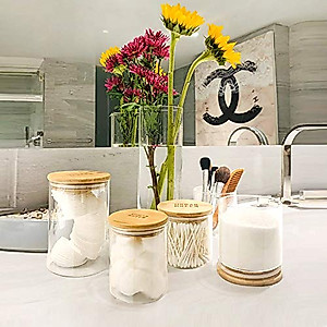 Urban Green Glass Storage Container Bamboo Lids, Glass Airtight Canisters sets, Glass Jar with Lids, Food Jars, Pantry Organization and Storage Containers, Spice Jars, Flour Canisters of 6