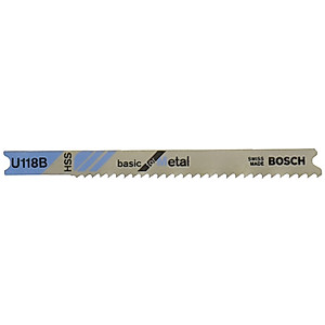 Bosch U118B3 3-Piece 3-1/8 In. 11-14 Progressive TPI Basic for Metal U-shank Jig Saw Blades