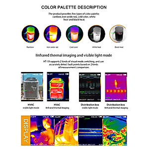 Hti-Xintai Higher Resolution 320 x 240 IR Infrared Thermal Imaging Camera. Model HTI-19 with Improved 300,000 Pixels, Sharp 3.2in Color Display Screen, Battery Included. Lightweight Comfortable Grip.