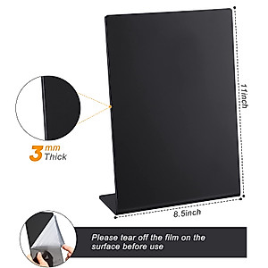 Sherr 2 Pieces 11 x 8.5 Inch Food Chalkboard Signs Small Chalkboard Labels with Stand Acrylic Table Sign Board Menu Blackboard Display for Restaurant Wedding Party Buffet