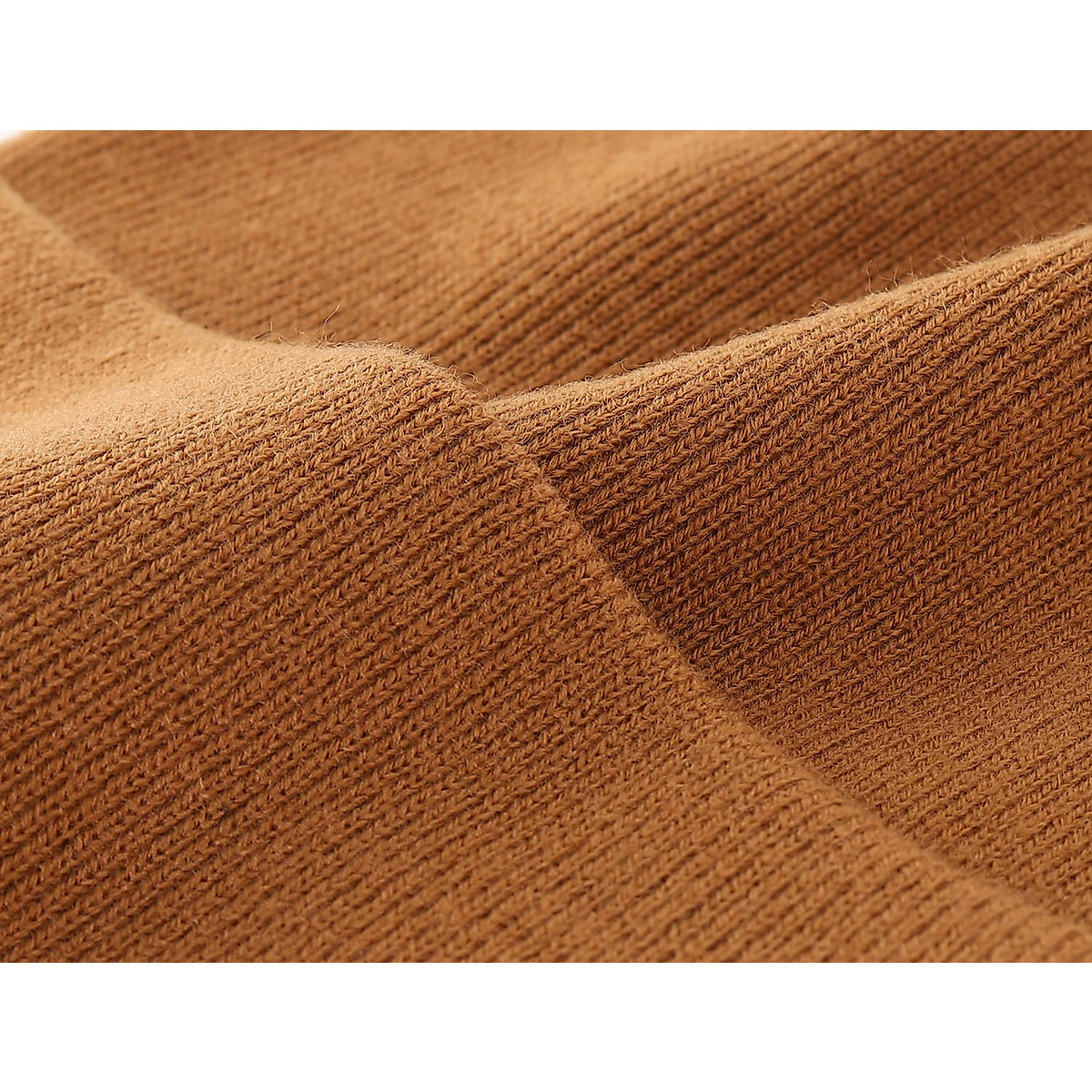 Home Prefer Toddler Beanie for Boys Girls Baby Kids Beanies Warm Knit Winter Hat Light Brown 2-8 Years