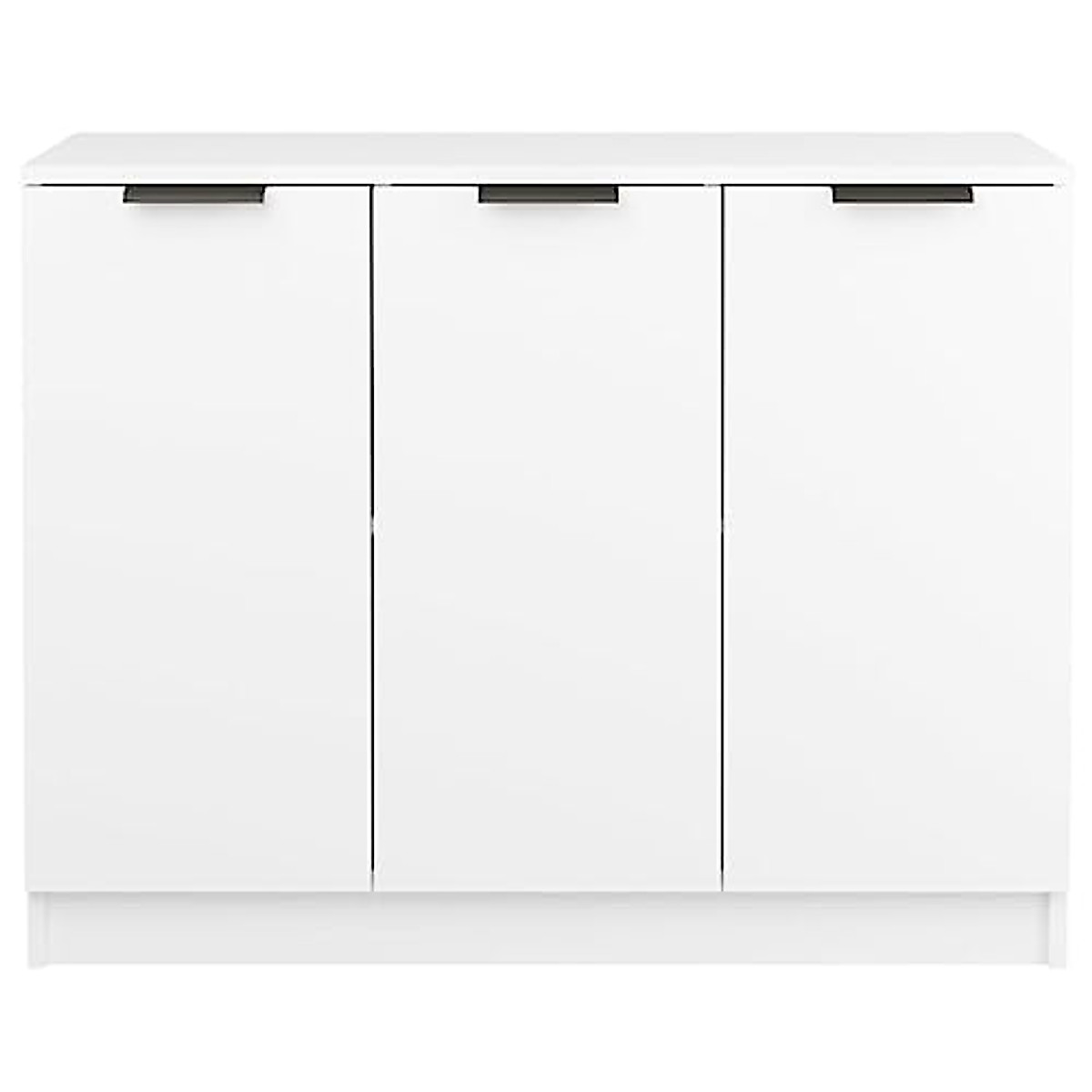 loibinfen Sideboard Buffet Server Storage Cabinet with 3 Doors, Console Table Home Kitchen Sideboard Dining Room Furniture Entryway Cupboard, White 35.6"x11.8"x27.6" -AA