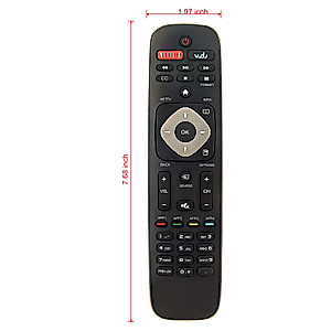URMT39JHG003 Replaced Remote fit for Philips Smart TV 50PFL3908 46PFL3908 46PFL3608 40PFL4908 39PFL2908 39PFL4408 50PFL1908 29PFL4908 39PFL2608 39PFL2608/F7 50PFL3908/F7 32PFL4908/F7 32PFL4908