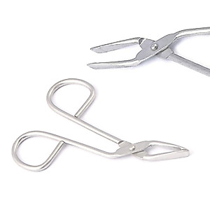 DDP Professional Stainless Steel Scissors Shaped Slant Tip Tweezer Clip 'Eyebrow