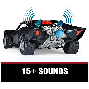 DC Comics, Batman Batmobile with 4” Batman Figure, Lights and Sounds, The Batman Movie Collectible, Kids Toys for Boys and Girls Ages 4 and up