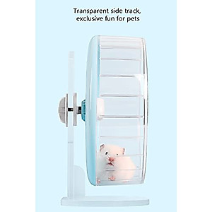 TDDGG 21CM Hamster Running Wheel Silent Rotatory Jogging Toy Roller Exercise Sports Disc Hedgehog Cage Small Treadmill Pet Supplies (Color : White)
