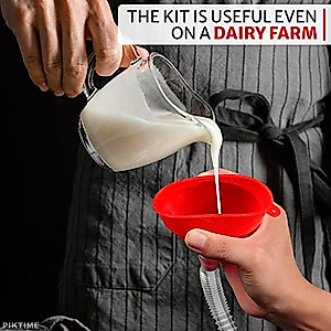 Large Funnel Wide Mouth Plastic Funnel - Oil Funnel for Oil Change Transmission Fluid Funnels for Automotive Use 3" Wide 26" Oil Change Tube- Kitchen Funnels for Filling Bottles Kitchen Accessories