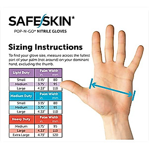 SAFESKIN* Nitrile Exam Disposable Gloves in POP-N-GO* Pack, Heavy Duty, Size X-Large, Powder-Free, Black - For Household Plumbing, Gardening, Painting - Exam Gloves, 40 Count
