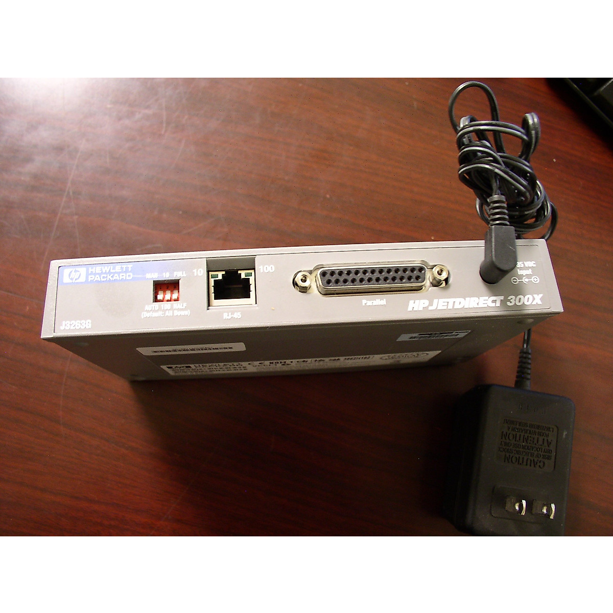 HP Jetdirect 300x J3263-60001 Exeranl Print Server W/Adapter