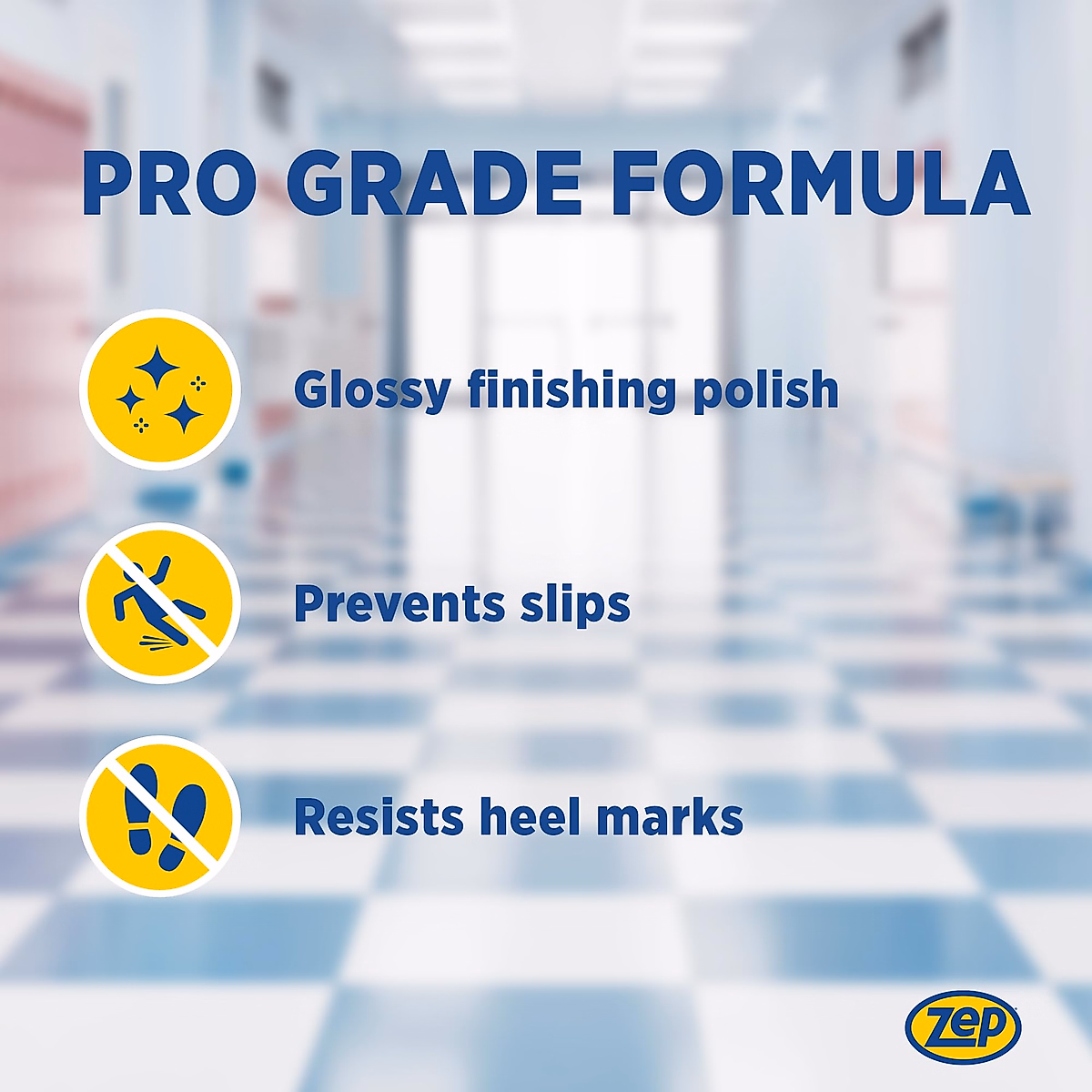 Zep Wet Look Floor Polish - 1 Gallon (Case of 2) ECZUWLFF1282 - Long Lasting Glossy Finishing Polish, Scuff & Slip Resistant, for Vinyl (VCT), Sealed Concrete, Rubber, and No-Wax Tile Floors